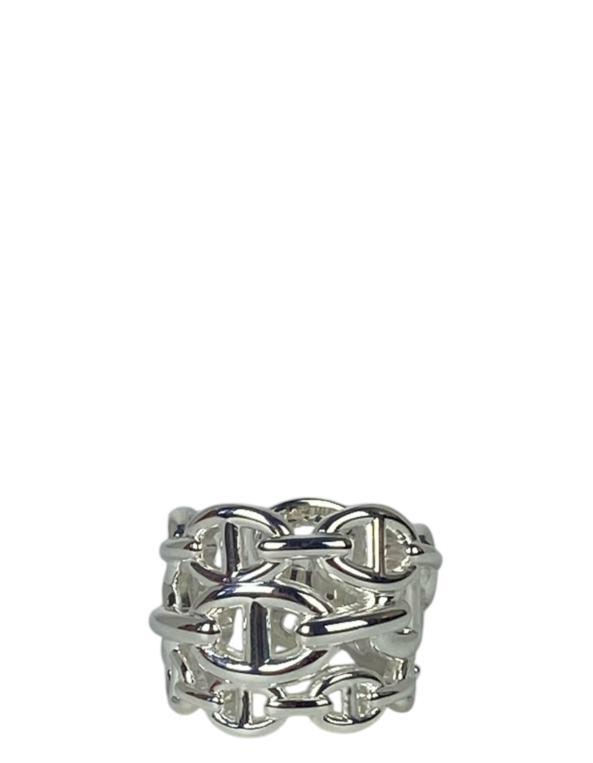 Hermes Sterling Chain d'Ancre Enchainee GM Ring sz 54/ 6.75 – ASC Resale