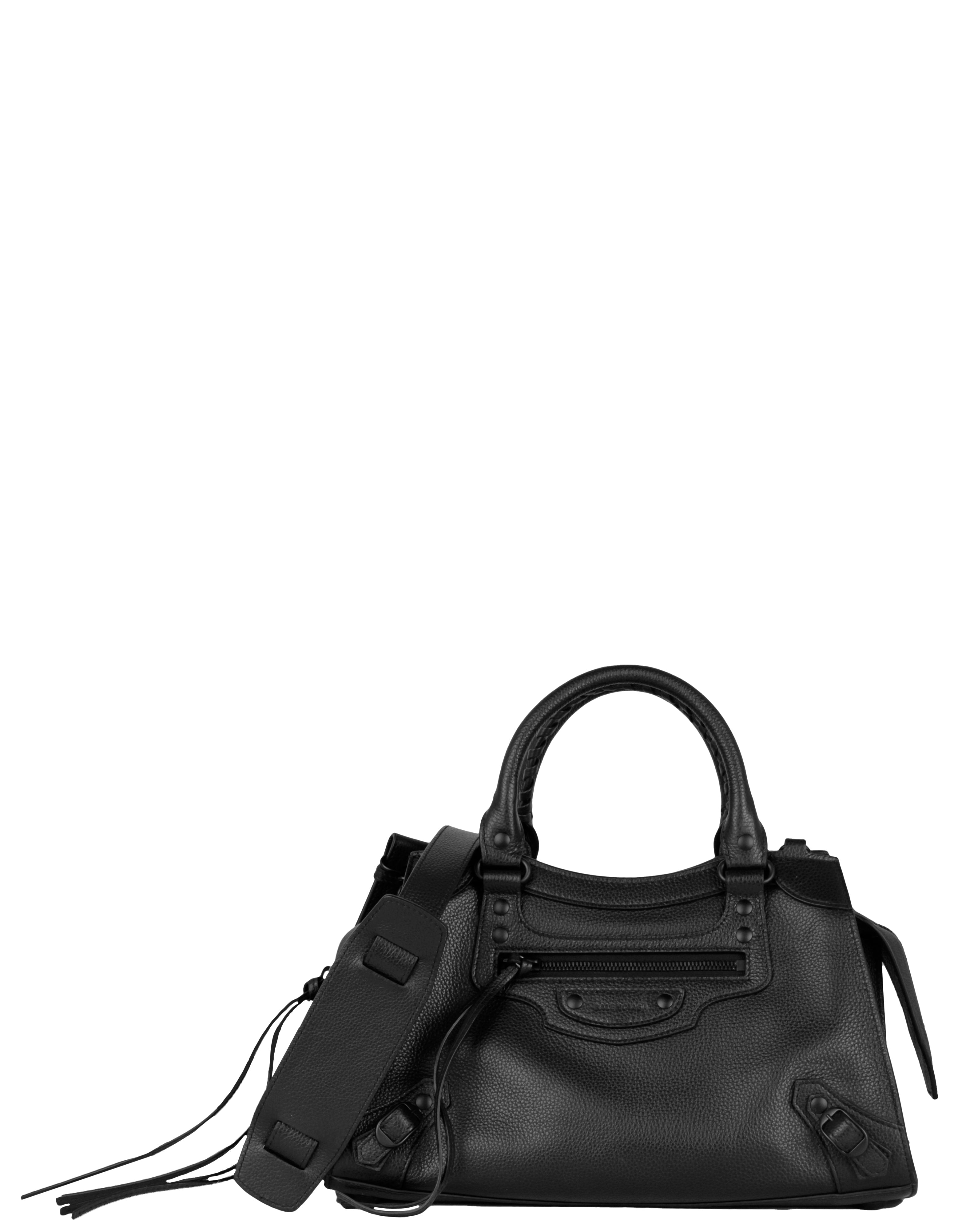 Balenciaga Black Grained Calfskin Neo Classic Hardware S City Crossbod ...