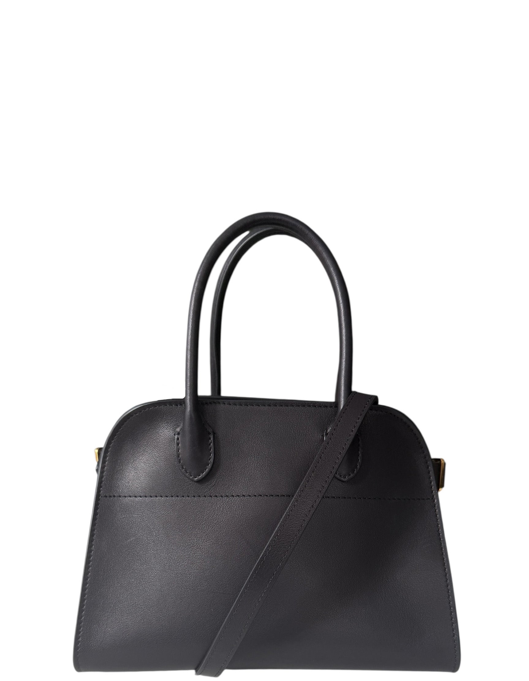 The Row Black Saddle Calfskin Leather Soft Margaux 10 – ASC Resale