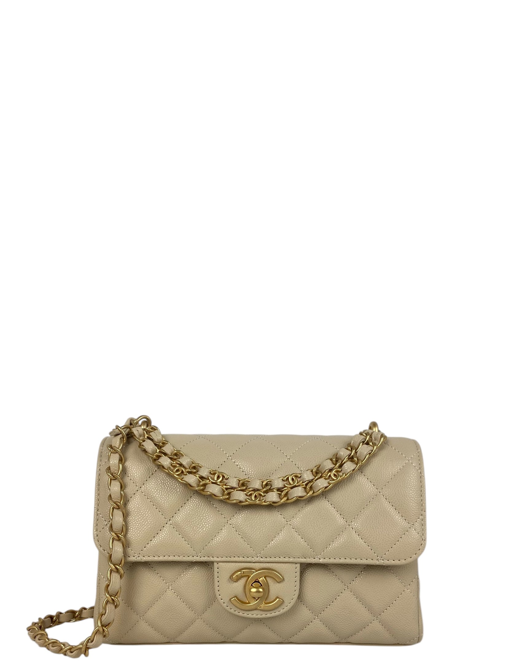 Chanel 2025 Beige Small CC Chain Flap Bag Crossbody Bag – ASC Resale
