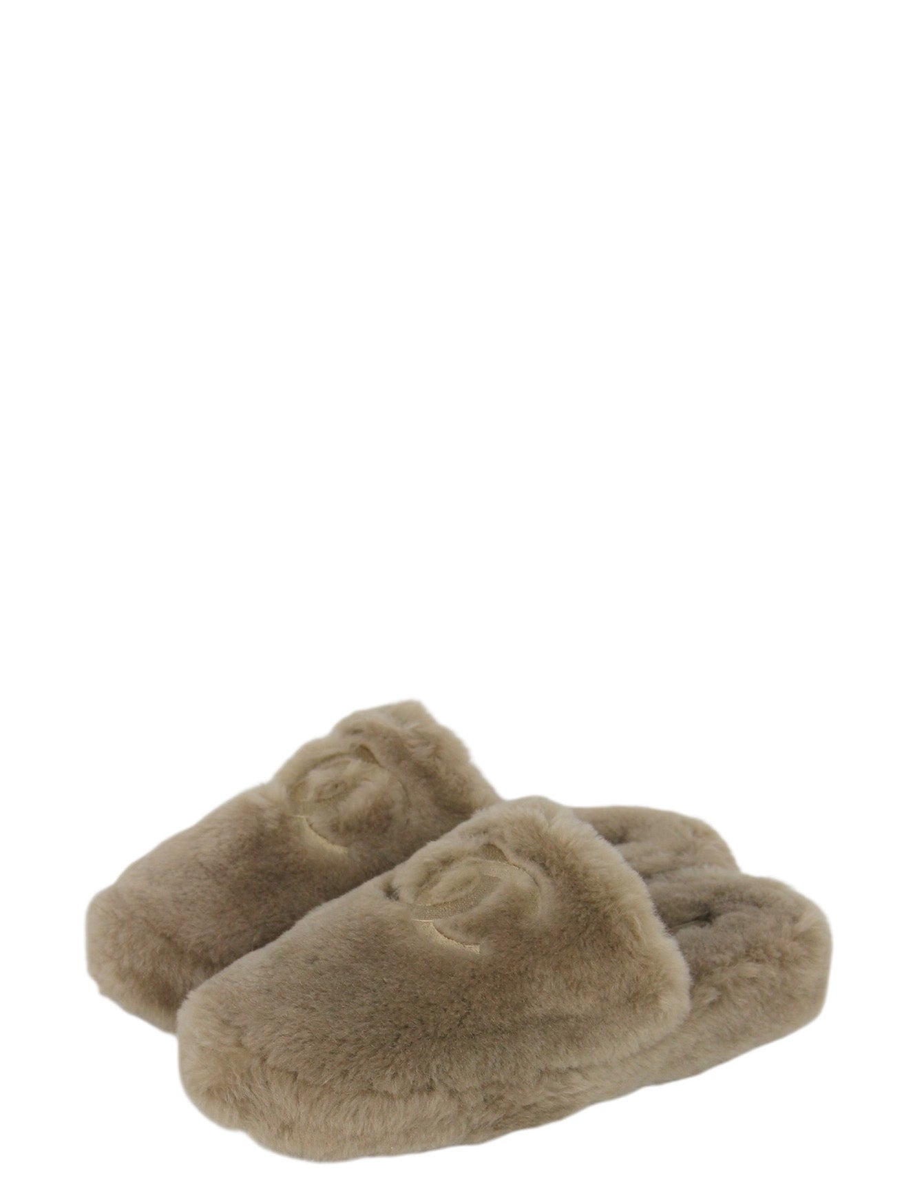Chanel NEW Shearling Logo Slippers w/ Case sz 39 – ASC Resale