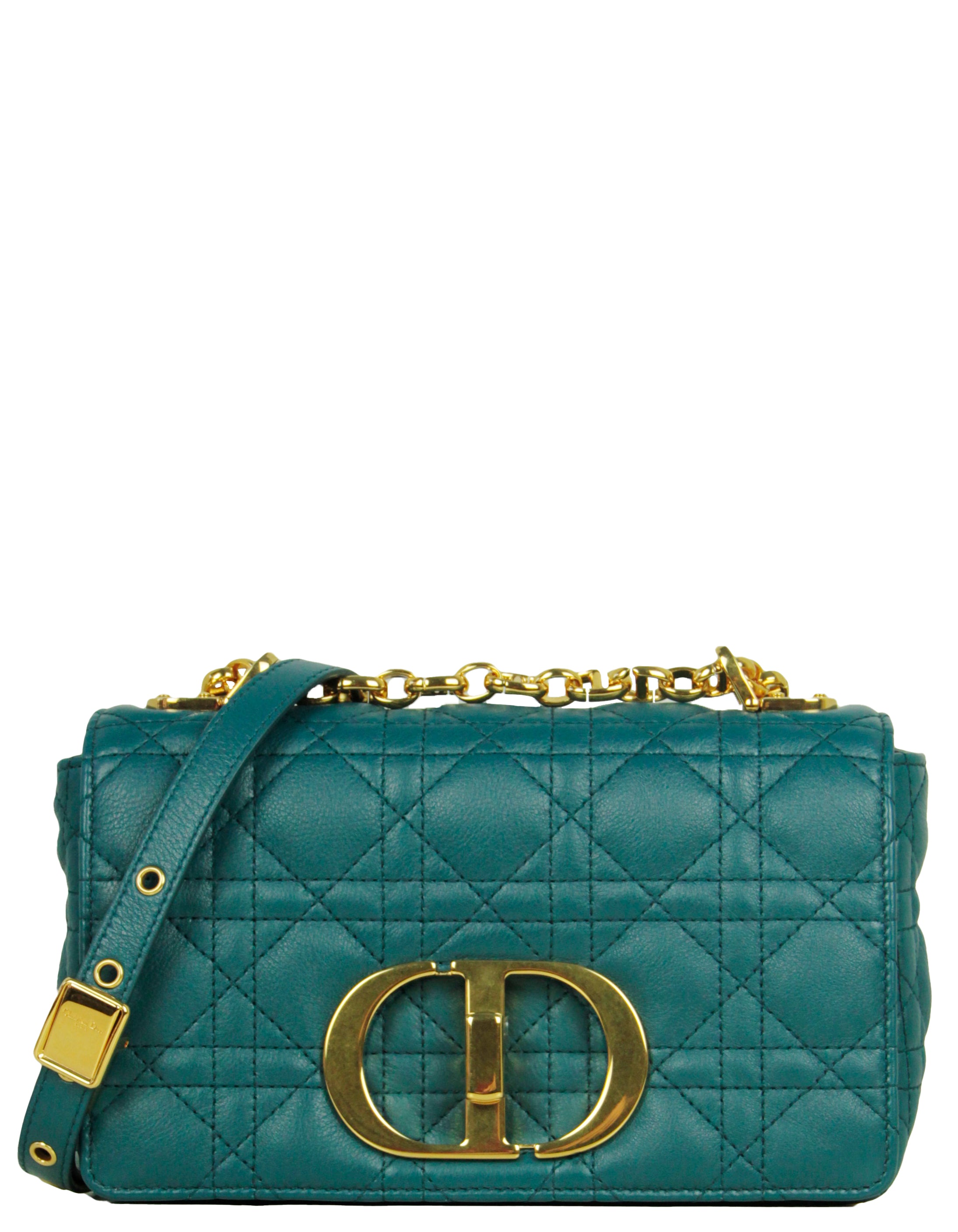 Christian Dior Teal Leather Cannage Small Caro Bag – ASC Resale